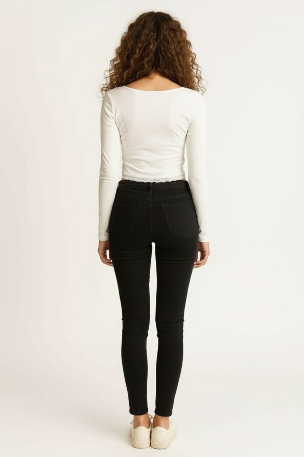 PLAYERA MANGA LARGA ENCAJE - LAOLA