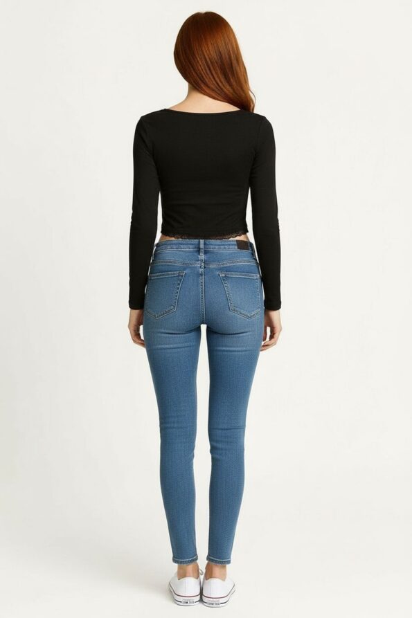 PLAYERA MANGA LARGA ENCAJE - LAOLA